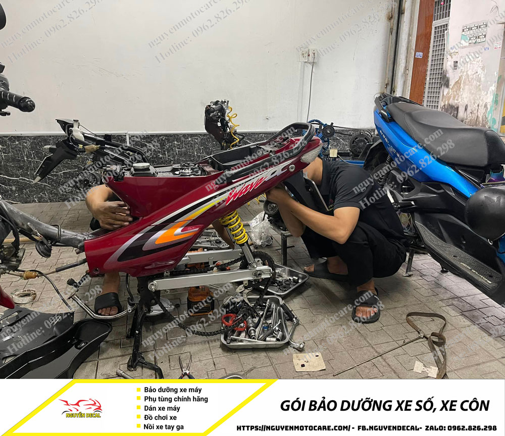 Gói bảo dưỡng xe số, xe côn giá bao nhiêu?